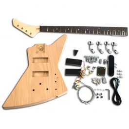 EXP Bass Guitar Kit: Mahogany, Maple & Chrome